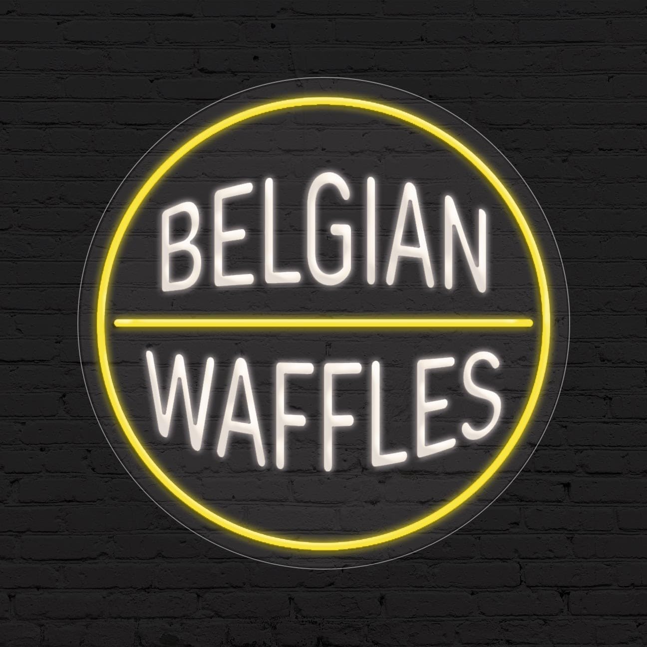 Amazon.com : Flex Neon Belgian Waffles Sign for Retail Displays | Value ...