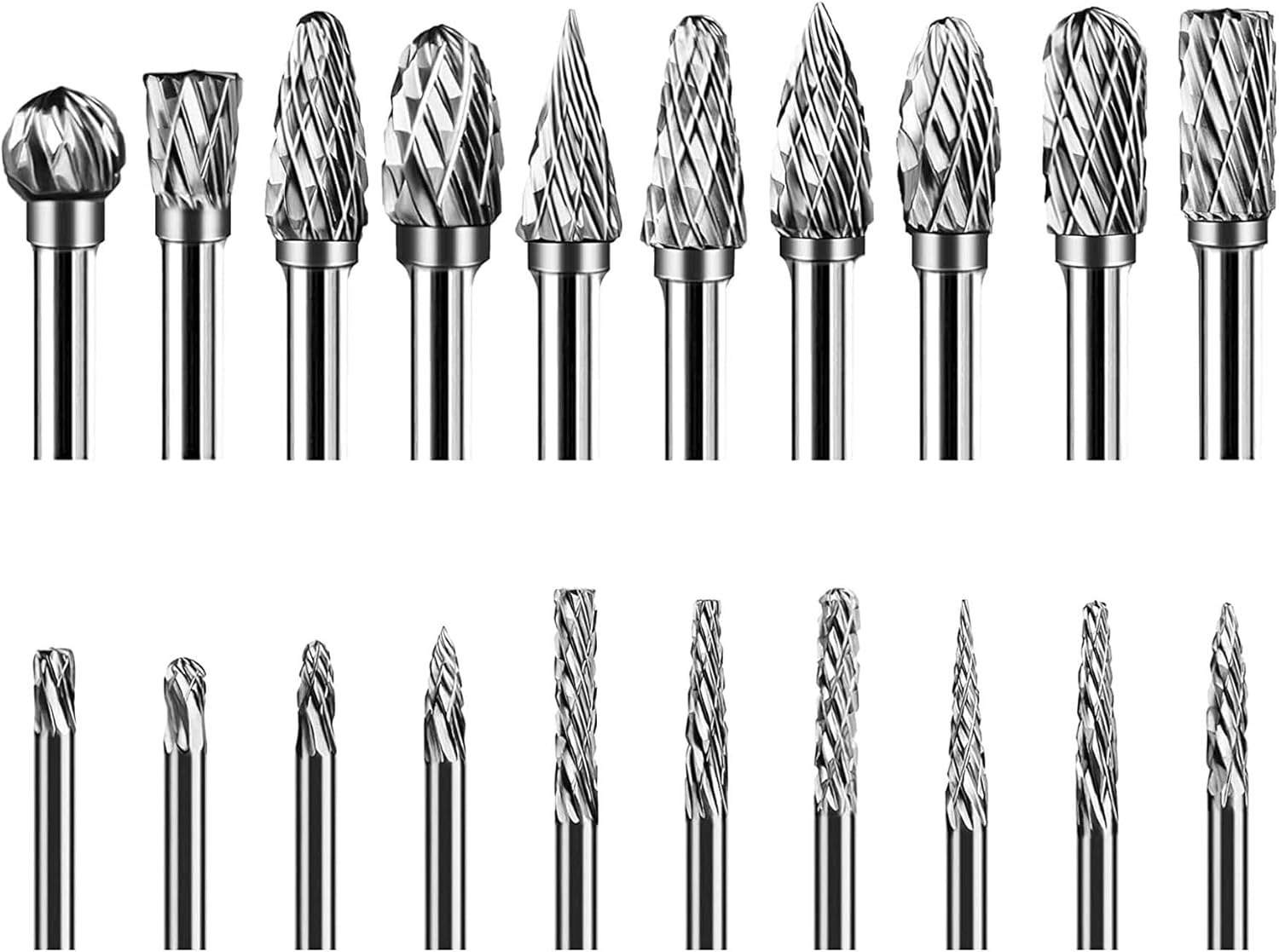 Amazon.com: 20Pcs Double Cut Carbide Burr Set,Die Grinder Bits 1/8 ...
