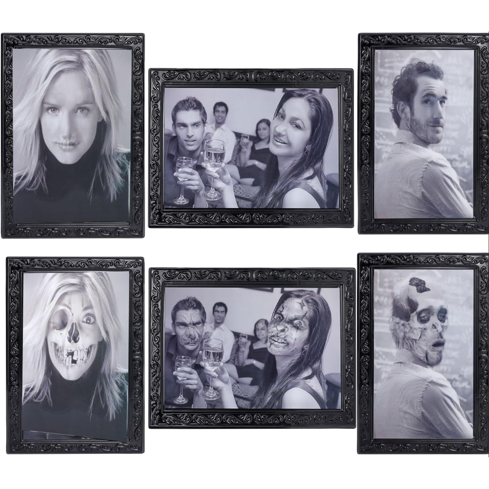 1 x Brand New 3 Pack Halloween Decoration Horror Picture Frame 3D Wobb ...