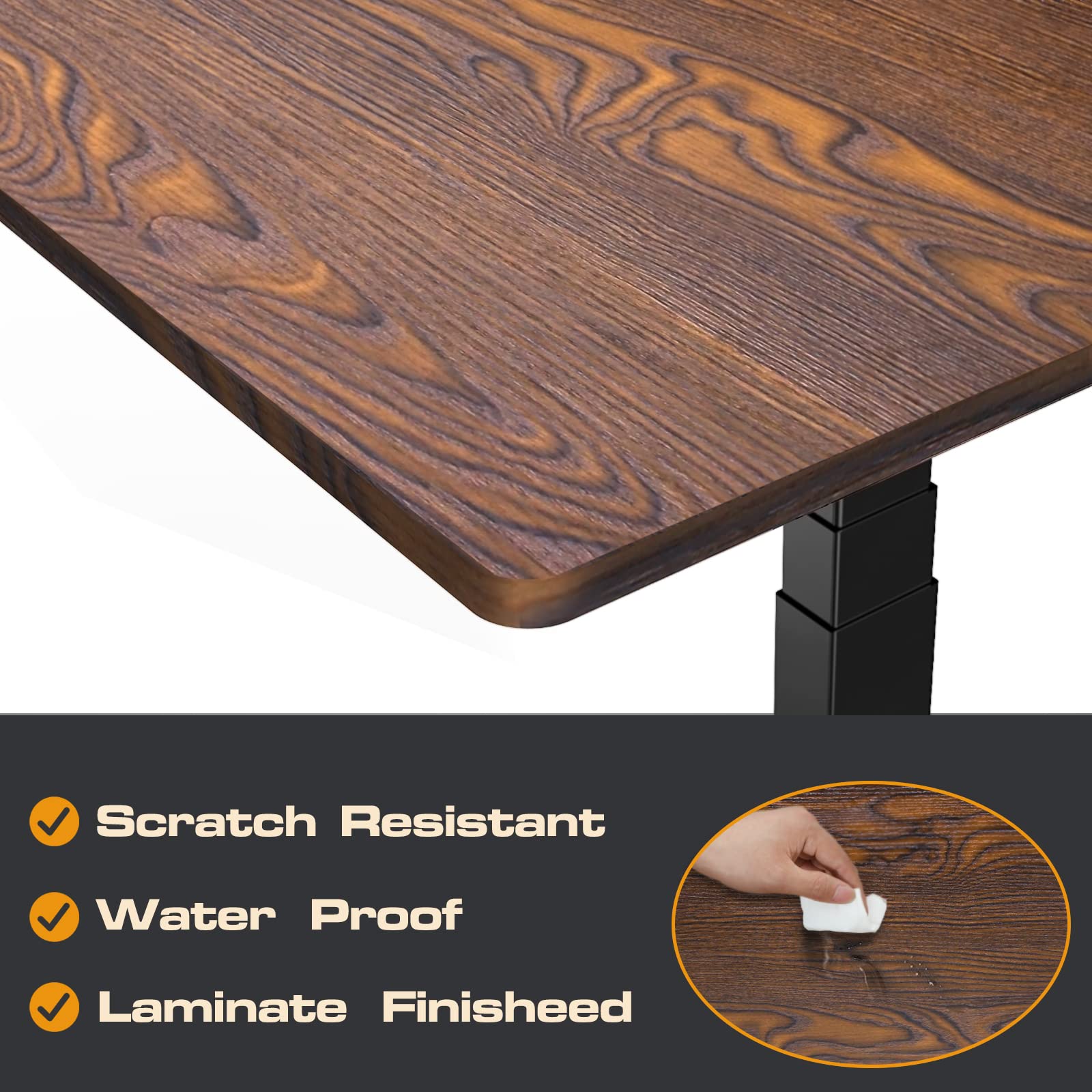 Snapklik.com : 48 X 28 Inch Table Top Solid One-Piece Deep Wood Grain ...