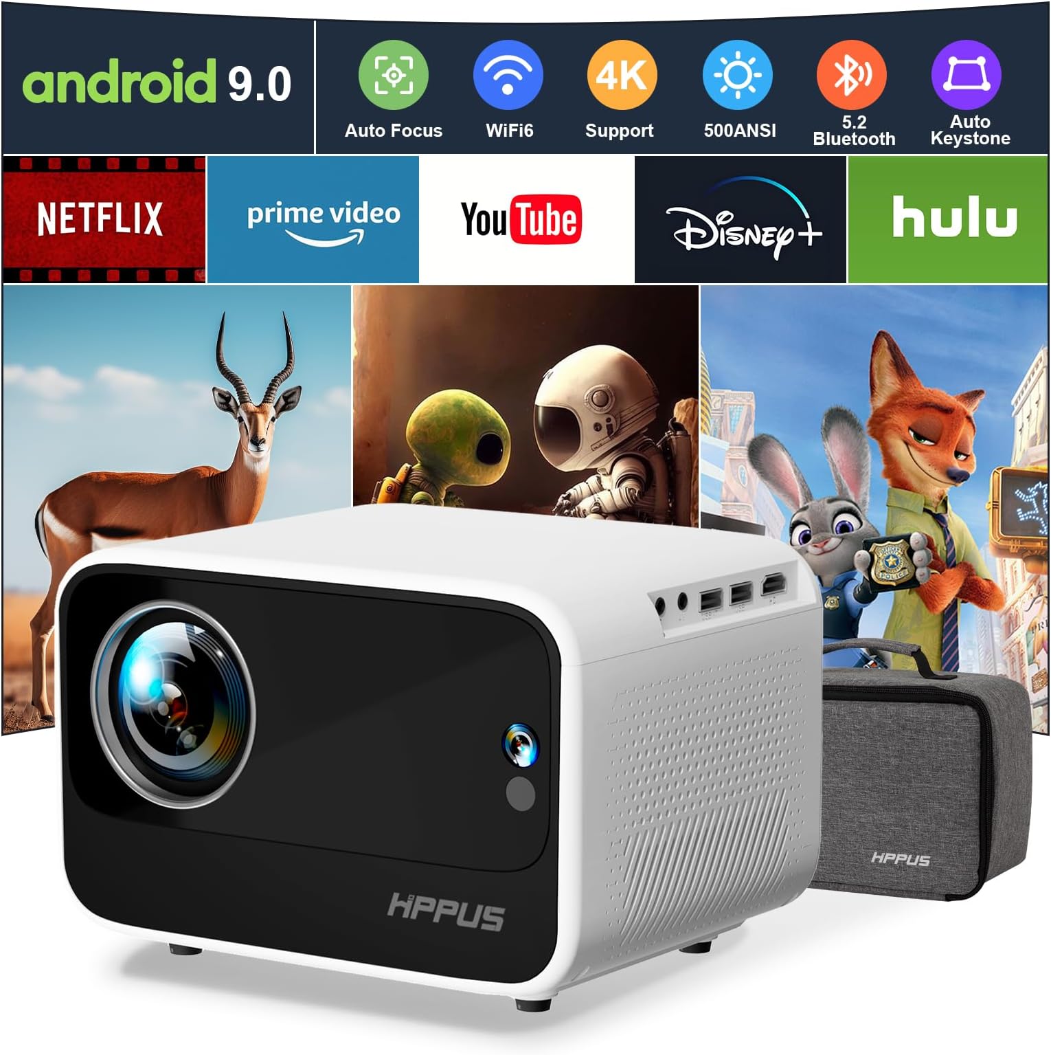 Amazon.com: [Electric Focus]OTOUCH Projector Native 1080P 18000LM WiFi ...