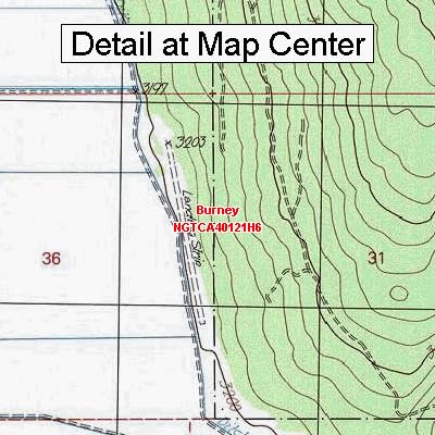 Amazon.com : USGS Topographic Quadrangle Map - Burney, California ...