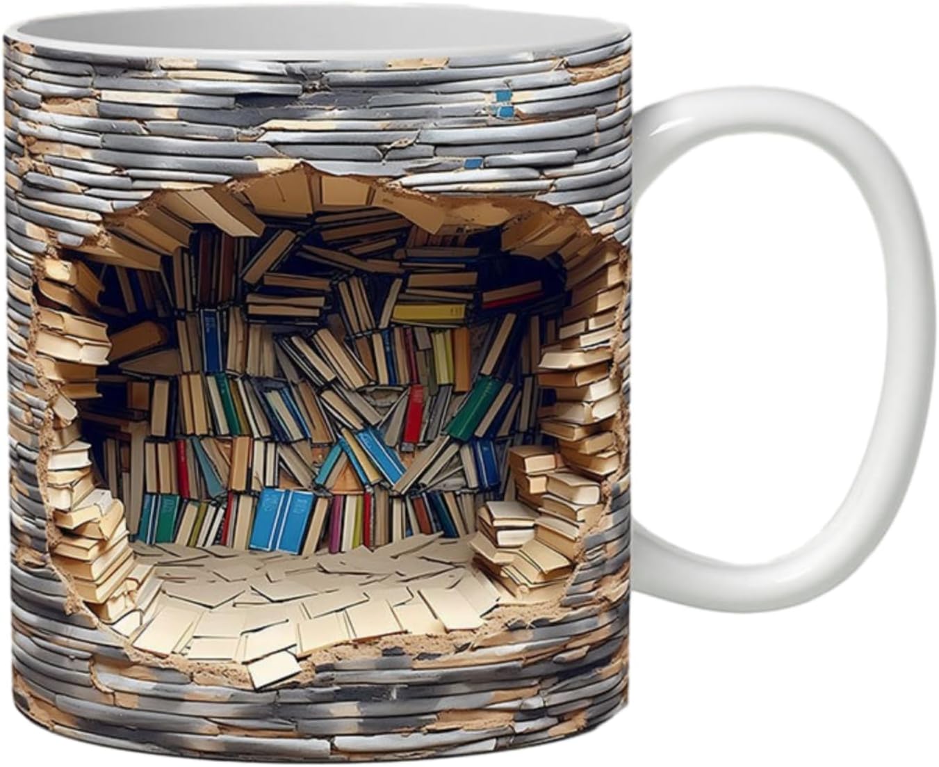 Tazza 3D per libreria, design creativo, tazza da caffè in ceramica ...