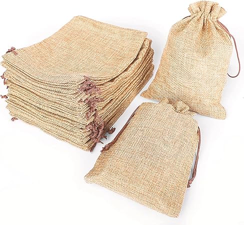 Amazon.com: LYSXP 50PCS Burlap Bags with Drawstring，5x7 Inch Drawstring ...