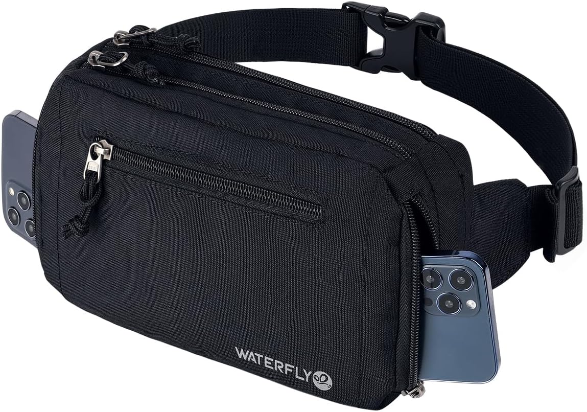 WATERFLY Large Crossbody Fanny Pack: Sports Walking Waist Bag Runner ...
