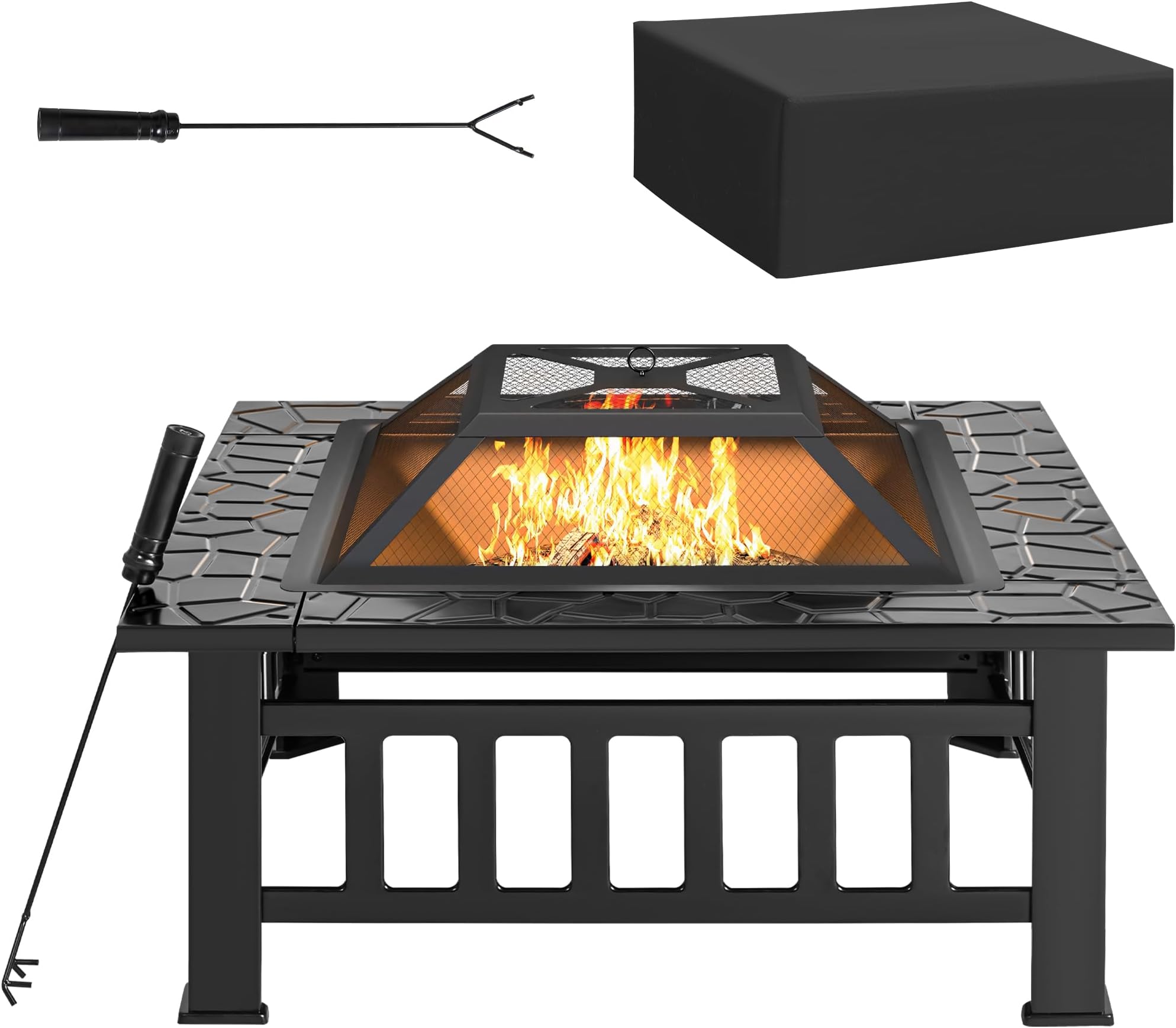 Amazon.com : GasOne Fire Pit – 32-inch Outdoor Fire Pits – Metal ...