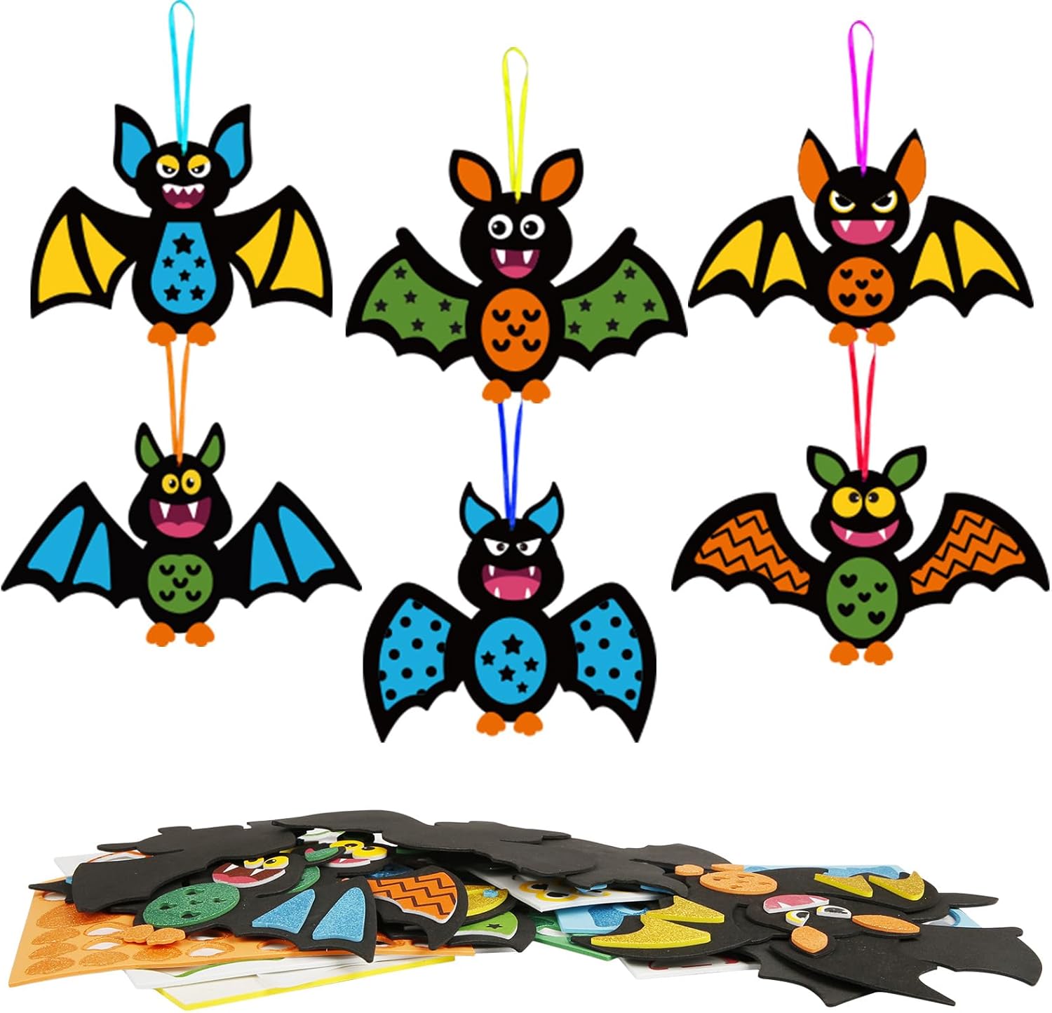 DKINY 12 Pack Halloween Craft For Kids DIY Bat Art And Craft For dkiny-12-pack-halloween-craft-for-kids-diy-bat-art-and-craft-for