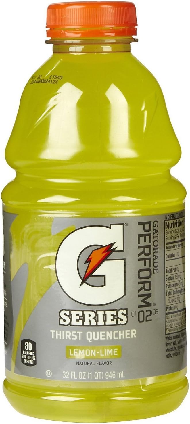 Amazon.com : Gatorade G Lemon Lime Thirst Quencher Sports Drink 32 oz ...