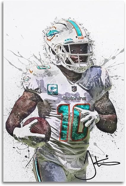 Amazon.com: Tyreek Hill Signed Poster Wall Art Picture Home Living Room ...