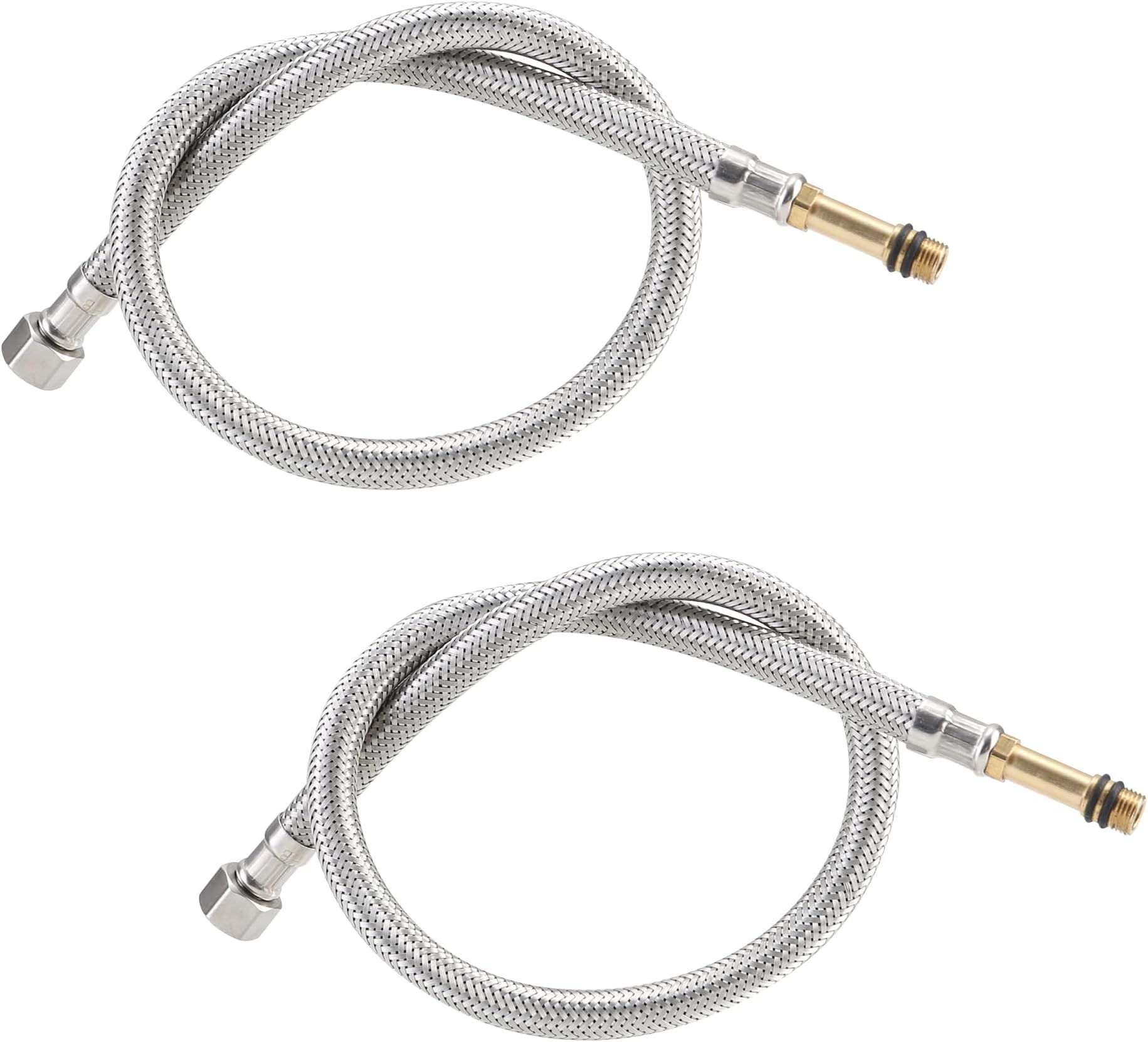 JZK 2X Stainless Steel & Rubber Braided Flexible Hose Pipe for Hot ...