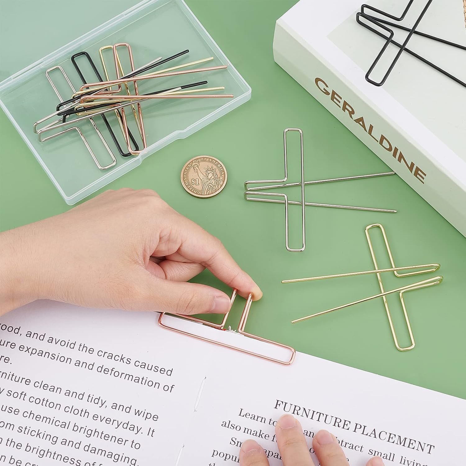 AHANDMAKER 8 Pcs Bookmark Metal Page Holder, 4 Colors Music Book Clips ...