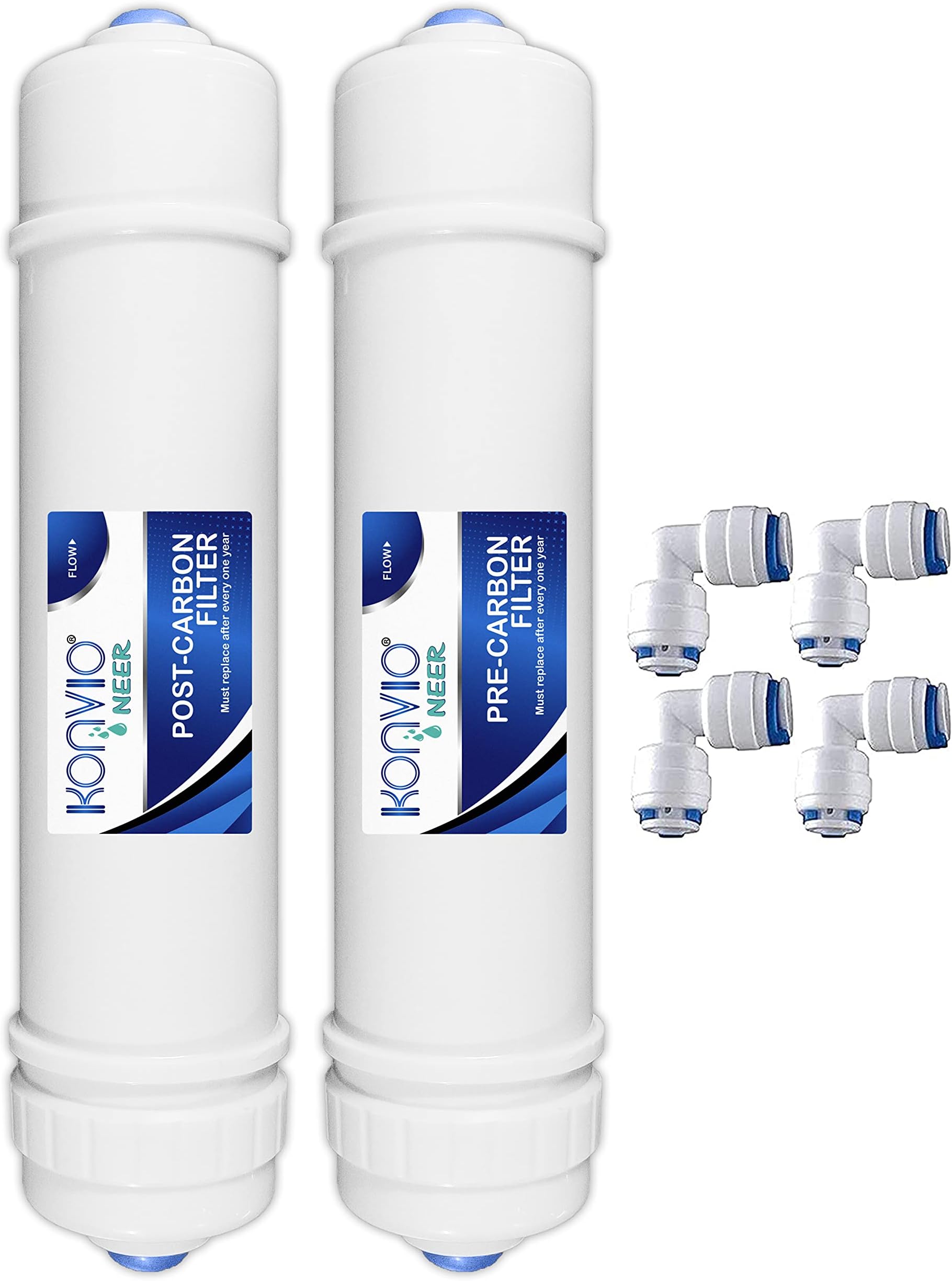 LETINO Pre Carbon Filter, Sediment Filter, Post Carbon Filter and Elbow ...