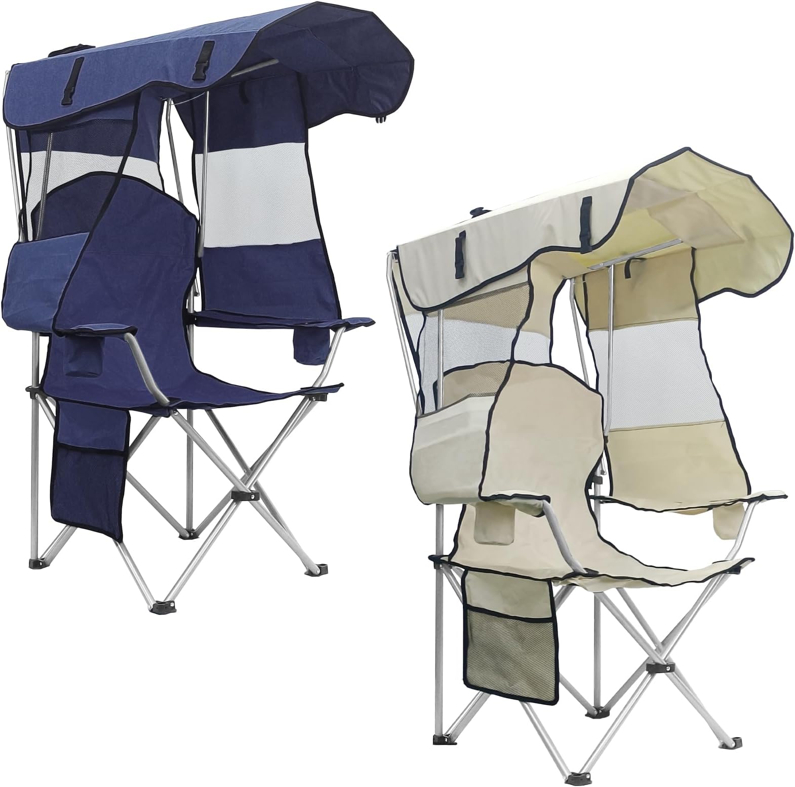 Amazon.com: ptlsy Camping Chair with Shade Canopy for Adults, Quick ...