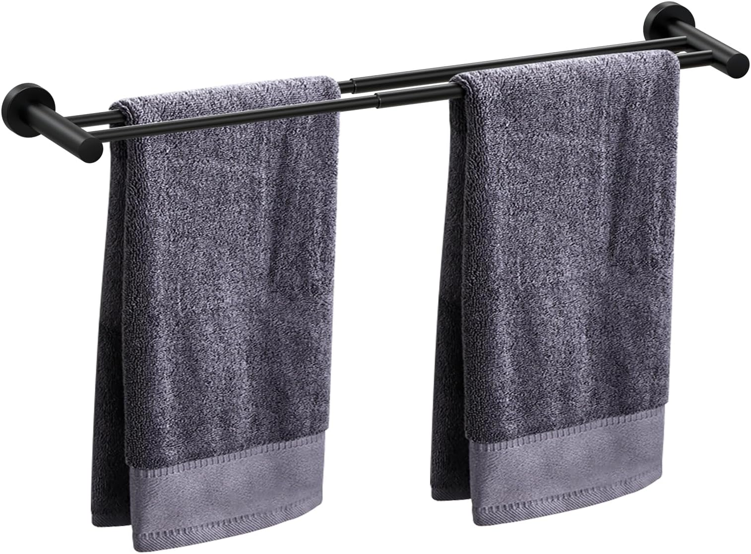 YUMORE Double Towel Rail Wall Mounted 60CM/24 Inch Bathroom Towel ...