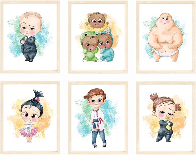 Amazon.com: Nistio® The Boss Baby Wall Décor, The Boss Baby Wall Prints ...