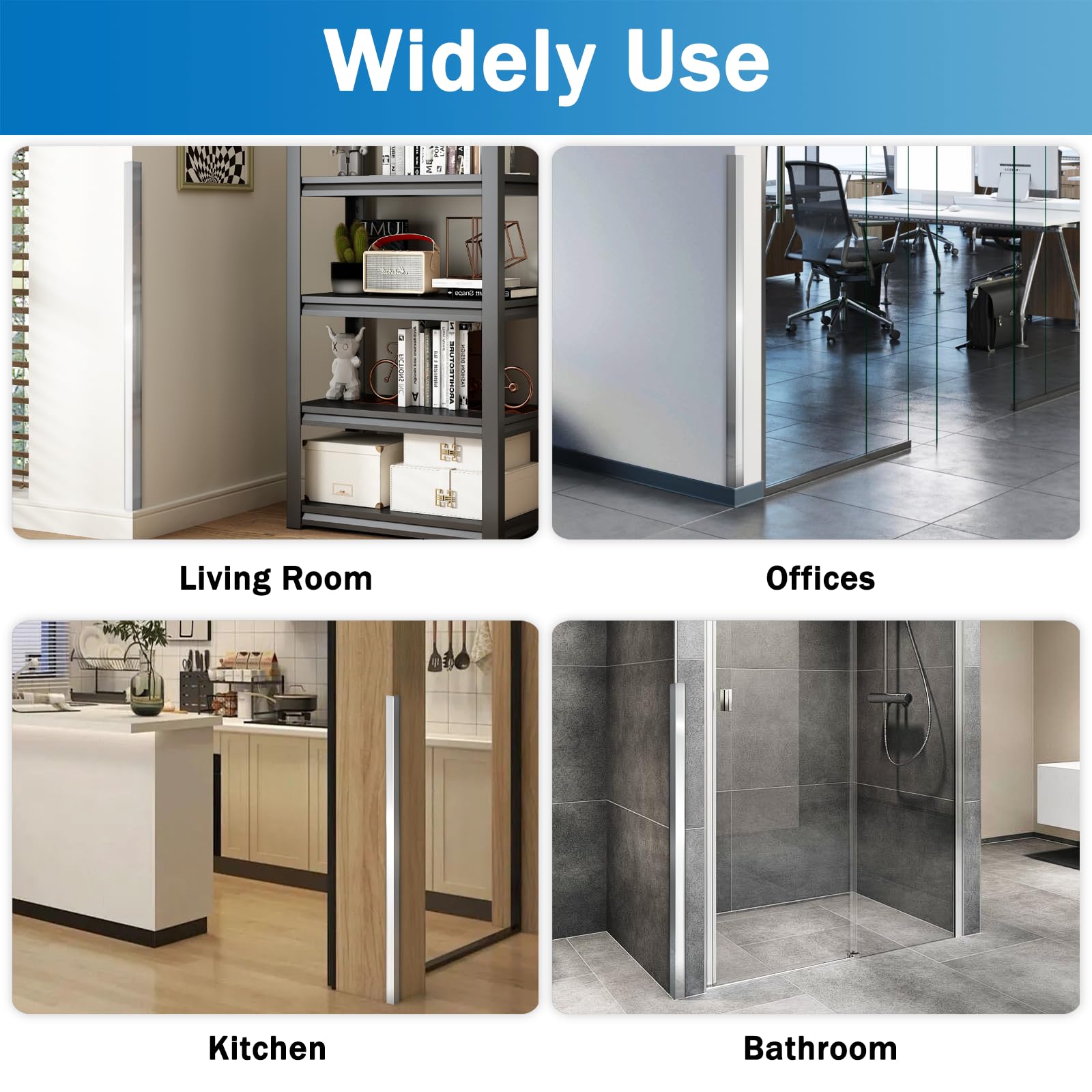Snapklik.com : Fengone 10 Pack Stainless Steel Wall Corner Guard Metal ...