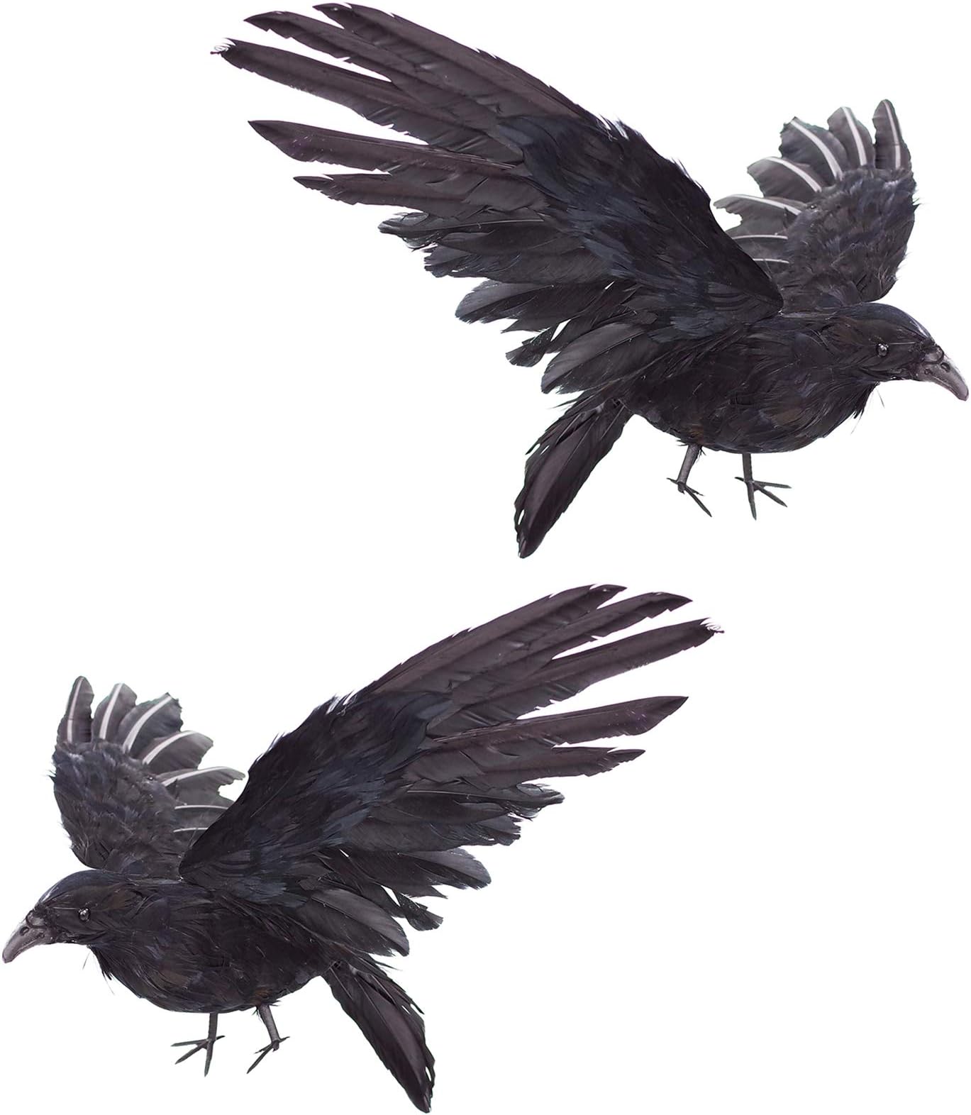 Amazon.com: Halloween Crows And Ravens Decor Realistic Handmade ...