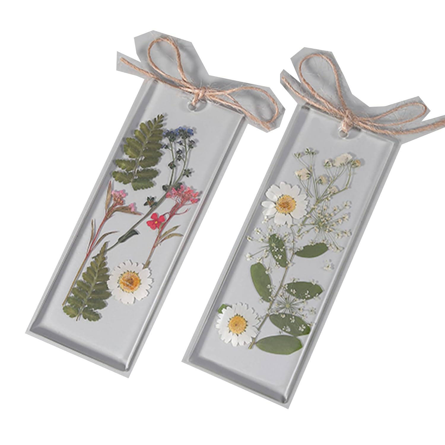 Amazon.com: Set of 2 mixed wildflower bookmarks | Real dried flowers ...