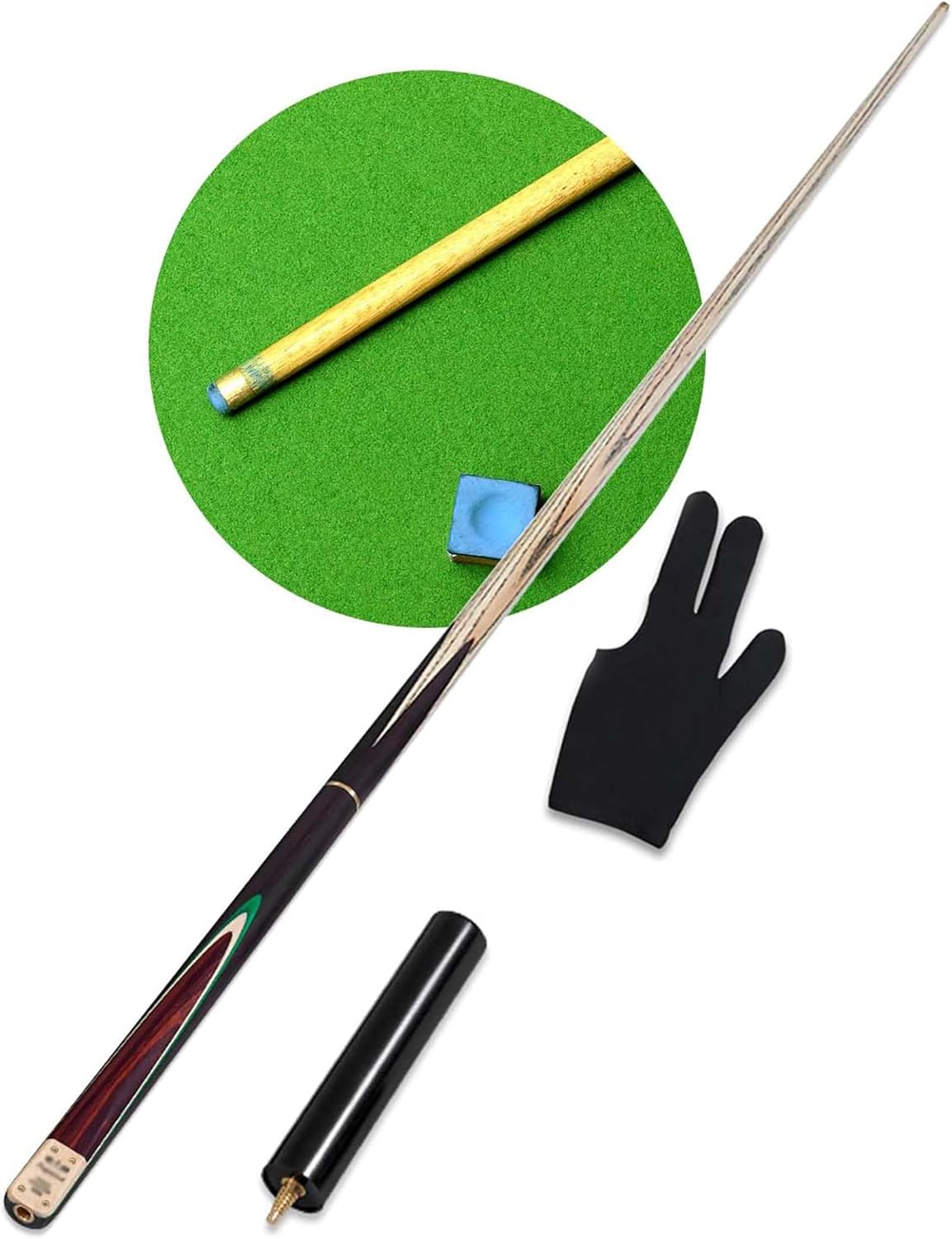 Amazon.com : Pool Cue,3/4 Jointed Snooker Billiard Pool Cue, 10mm Cue ...
