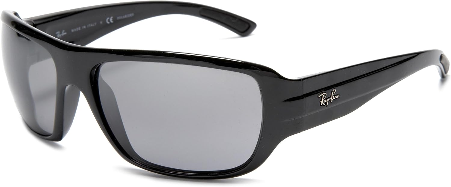 Amazon.com: Ray-Ban Men's RB4150 Wrap Sunglasses : Clothing, Shoes ...