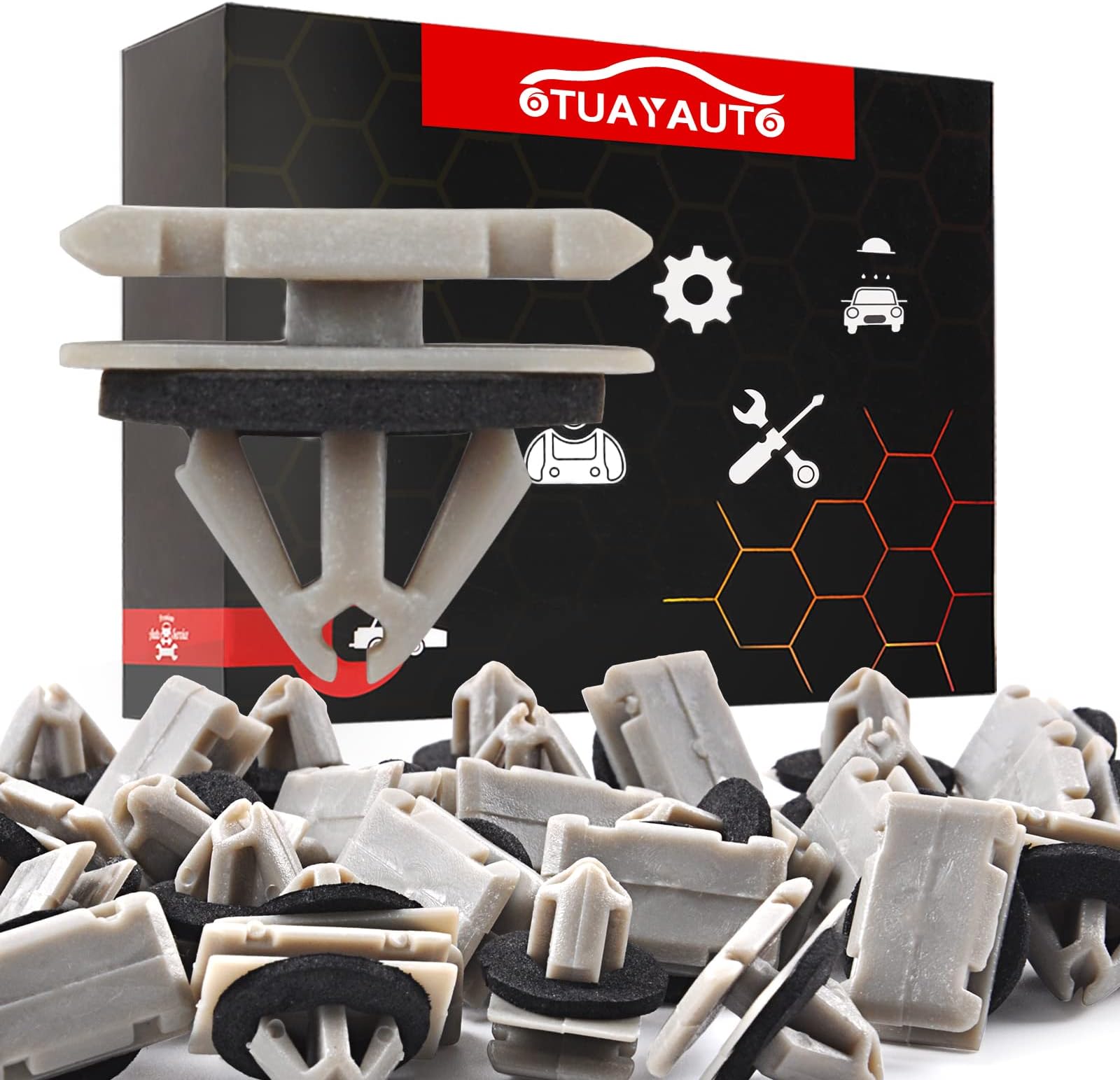 Amazon.com: Gistilli 20pcs Rocker Fender Exterior Trim Molding Clip ...