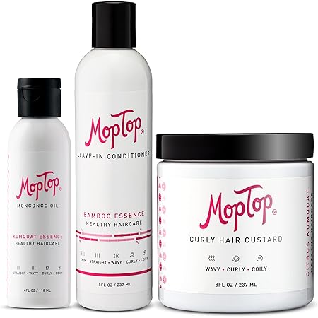 Amazon.com: MopTop Curly Hair Custard Gel for Fine, Thick, Wavy, Curly ...