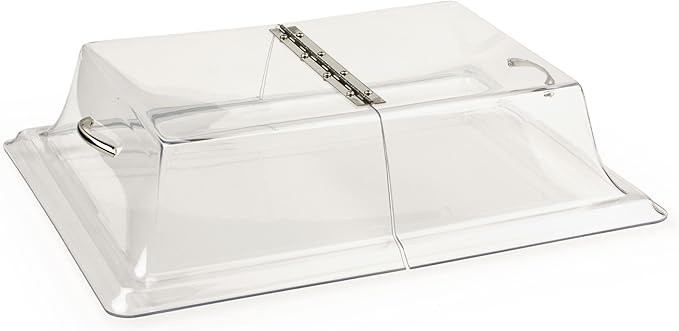 Amazon.com: Displays2go Rectangular Food Display Cover with Hinged Lid ...
