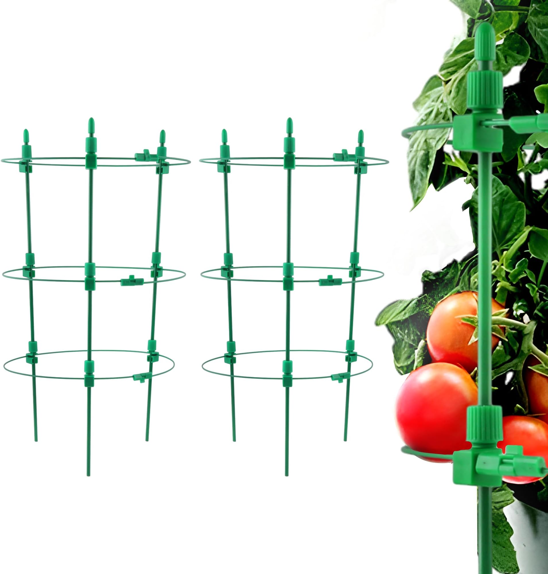 Amazon.com : Tomato Cage Metal, Heavy Duty Garden Tomato Plant Support ...