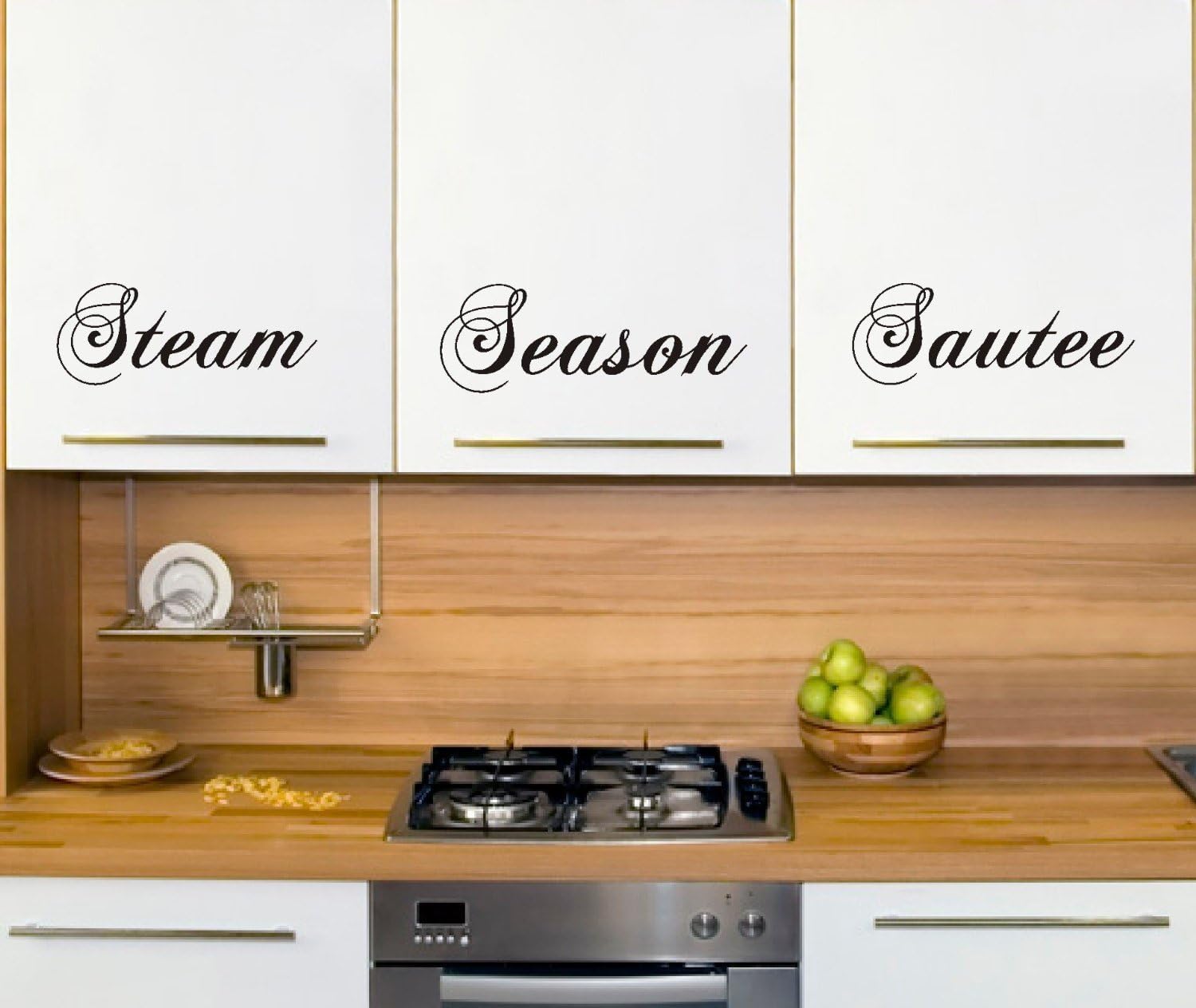 Amazon.com: FSSS Ltd 6 x KITCHEN CUPBOARDS VINYL STICKER WALL ART HOME ...