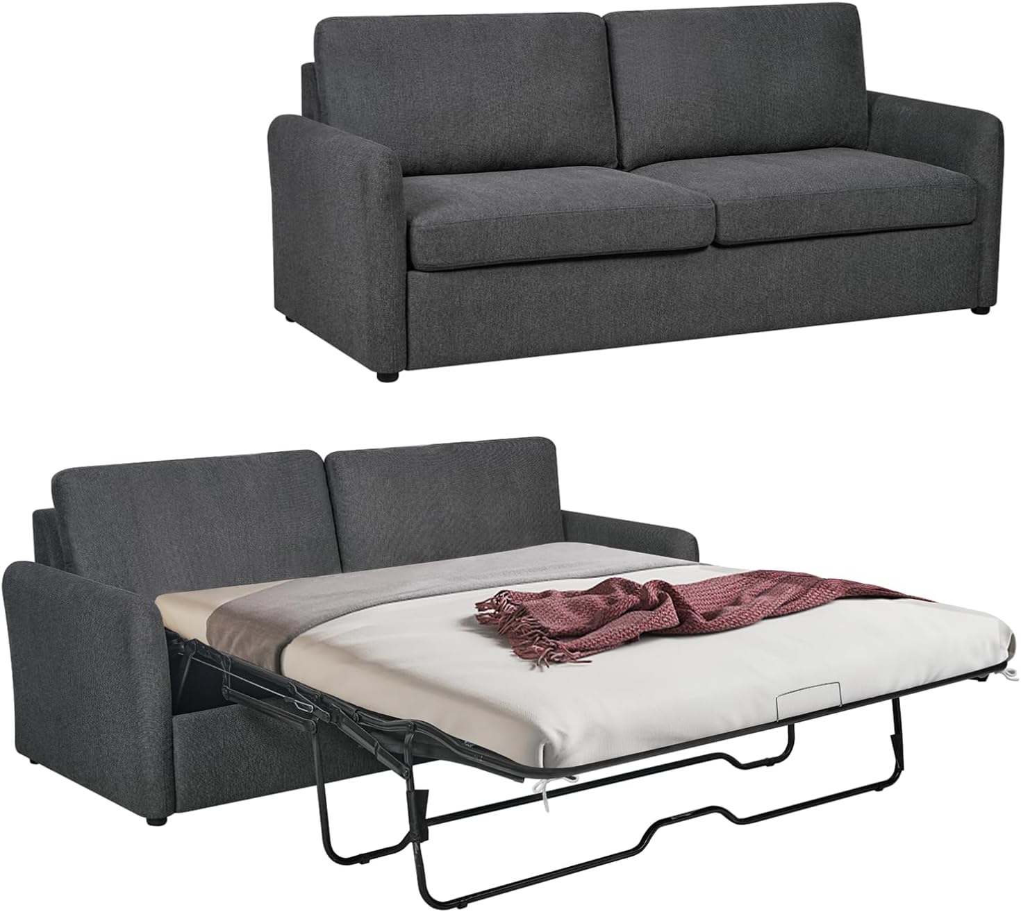 Amazon.com: 3 in 1 Convertible Sleeper Sofa Pull Out Couch Bed , Modern ...