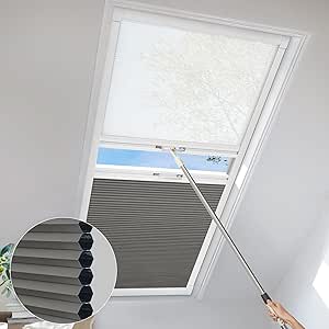 Amazon.com: MiLin Day Night Skylight Shades Cordless Cellular Skylight ...