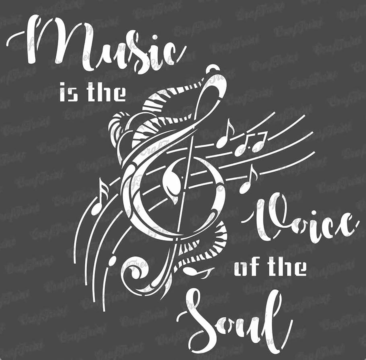 Amazon.com : CrafTreat Reusable Music Stencils for Painting on Wood ...