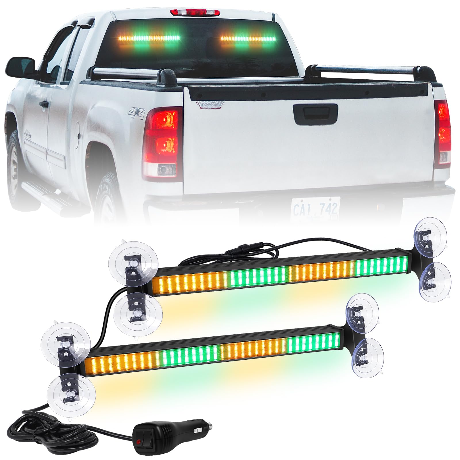 Snapklik.com : XRIDONSEN 2 In 1 Amber Green Emergency Lights Traffic ...