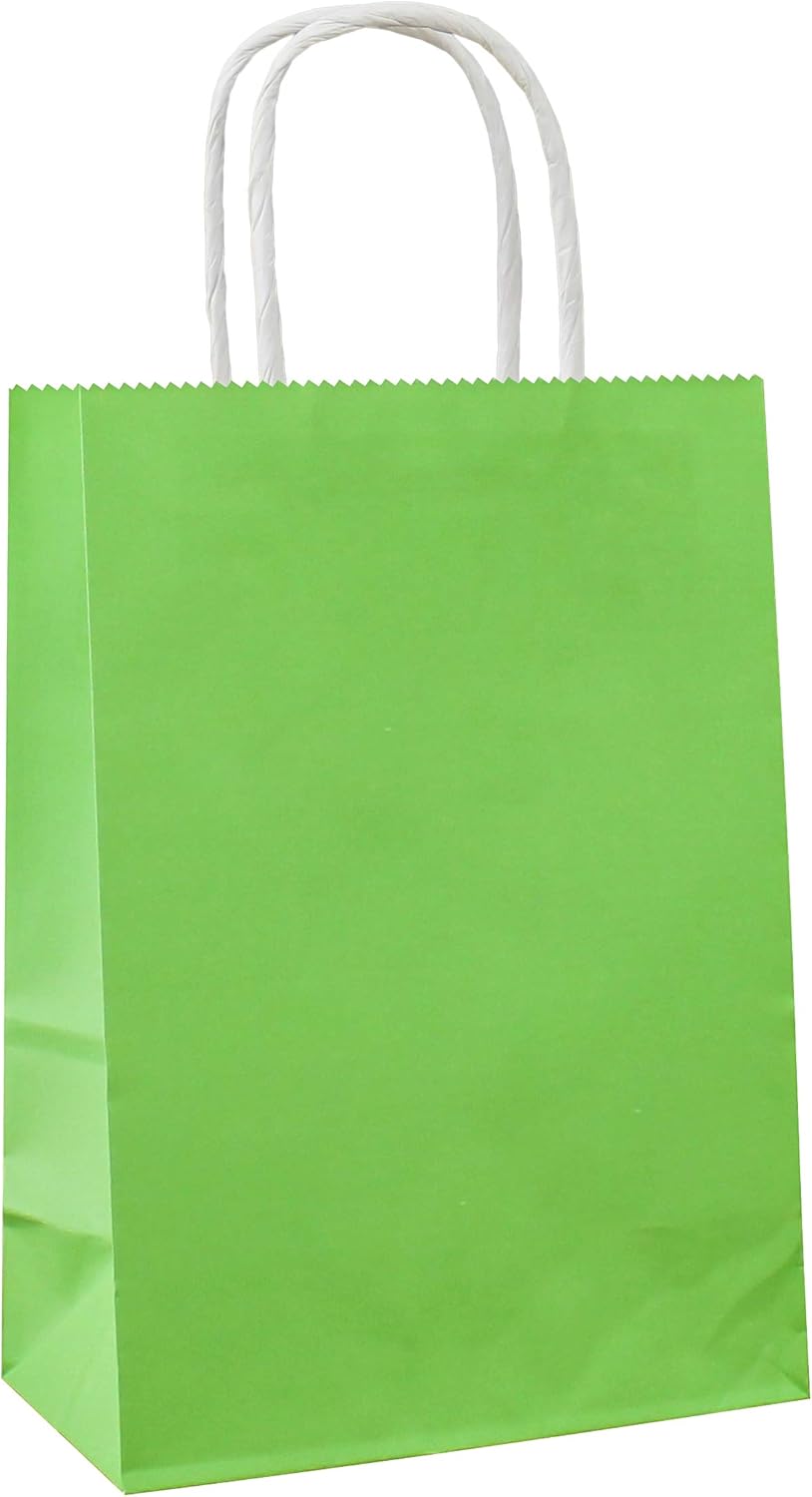 Amazon.com: ADIDO EVA 25 PCS Small Gift Bags Green Kraft Paper Bags ...