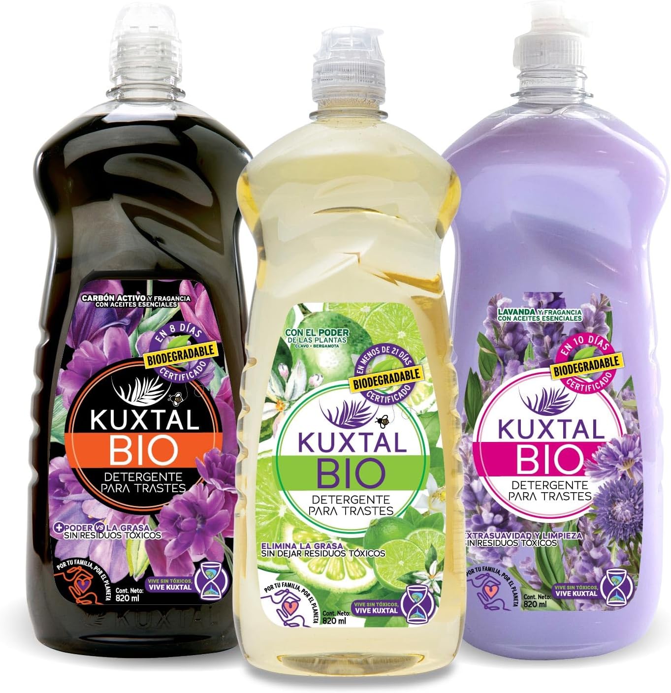 KUXTAL Detergente para Traste 3 Pzas. | Biodegradables con ...