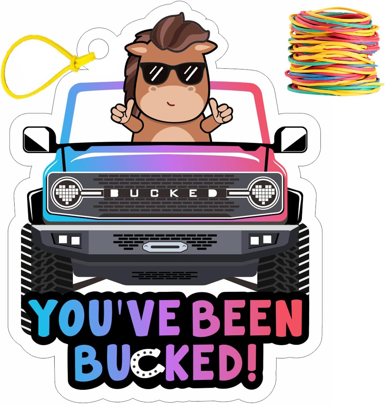 Amazon.com : You've Been Bucked Bronco Tags | Buck Buck Bronco | Buck ...