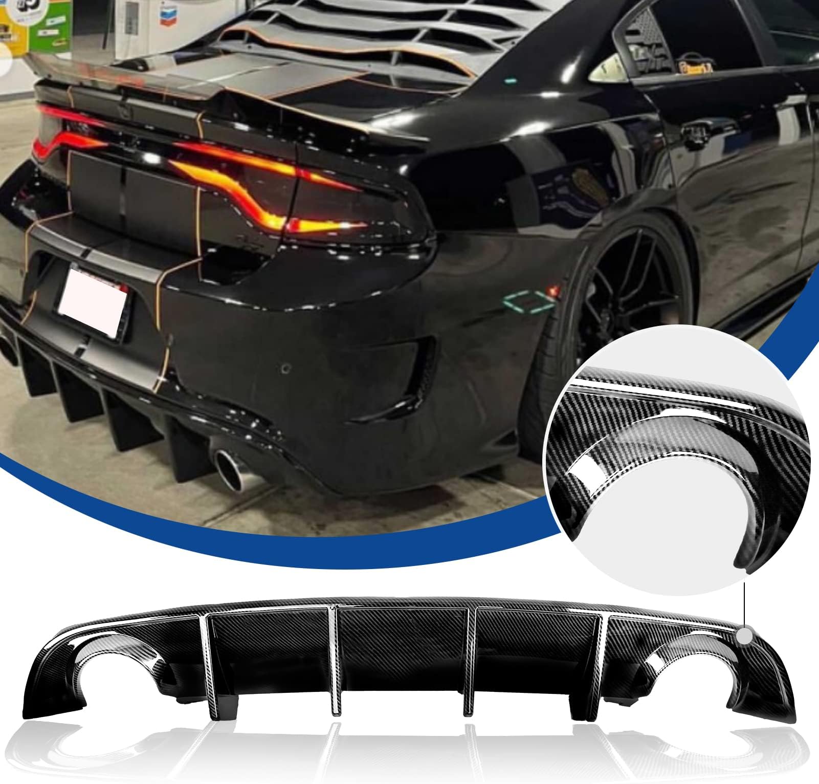 Amazon.com: Car Rear Bumper Spoiler Bumpers Lip Diffuser Splitter ...