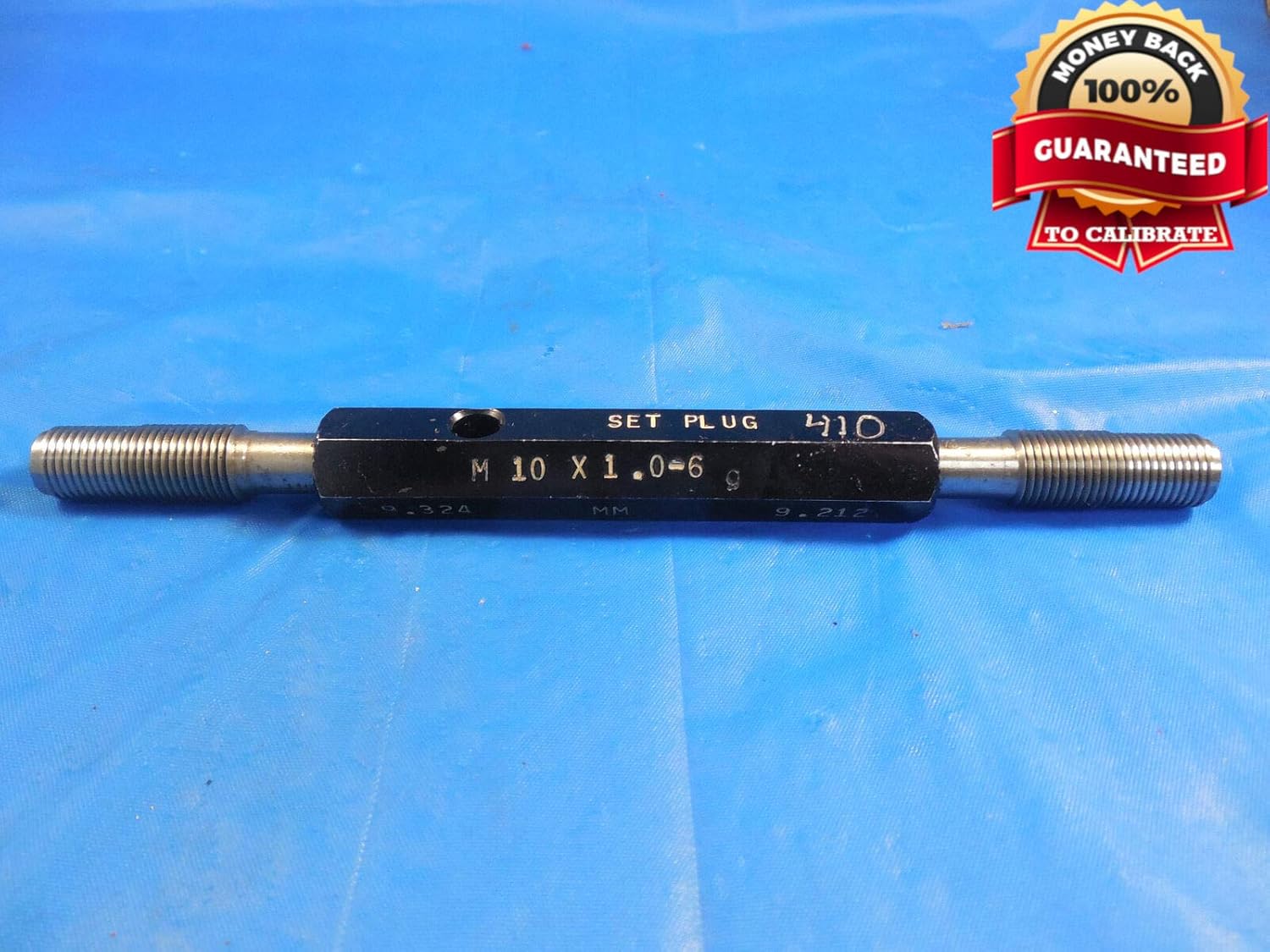 M10 X 1 6g Metric Set Thread Plug GAGE 10.0 1.0 GO NO GO P.D.'S = 9.324 ...