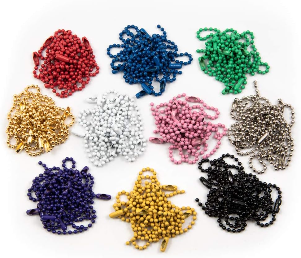 Amazon.com: 100 Key Chains - Made in USA - Ball Chains 4.5 Inch - 10 ...