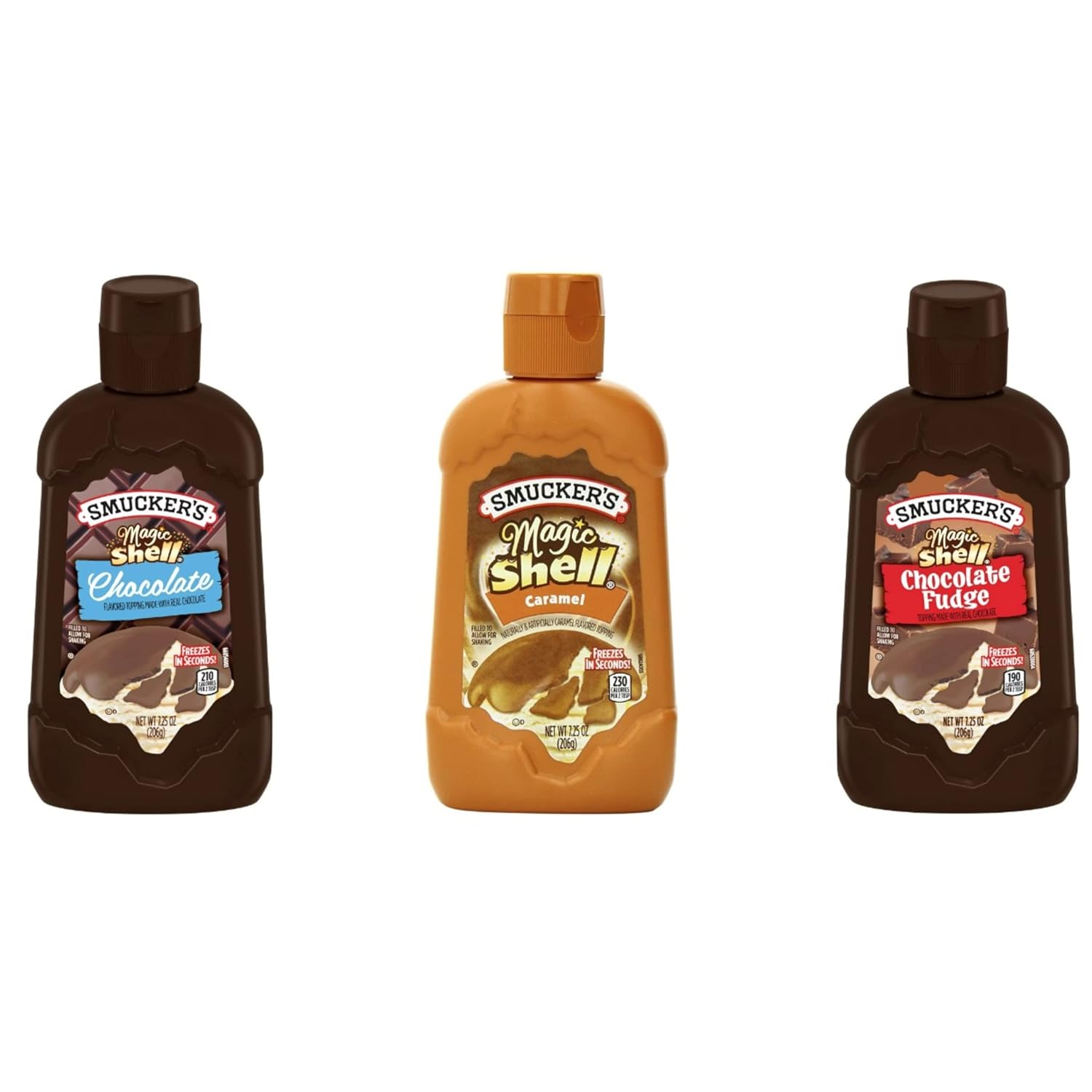 Amazon.com: Smucker's Magic Shell Ice Cream Topping, Three Flavor ...