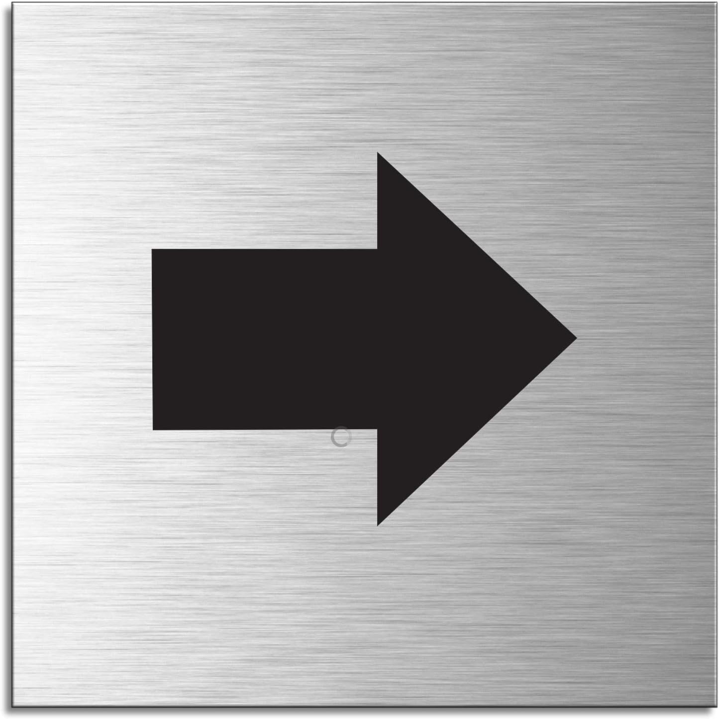 Schild Richtung links rechts Türschild 120 x 120 mm Aluminiumschild ...