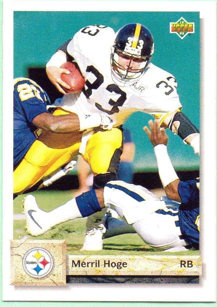 Amazon.com: Merril Hoge 1992 Upper Deck #619 - Pittsburgh Steelers ...