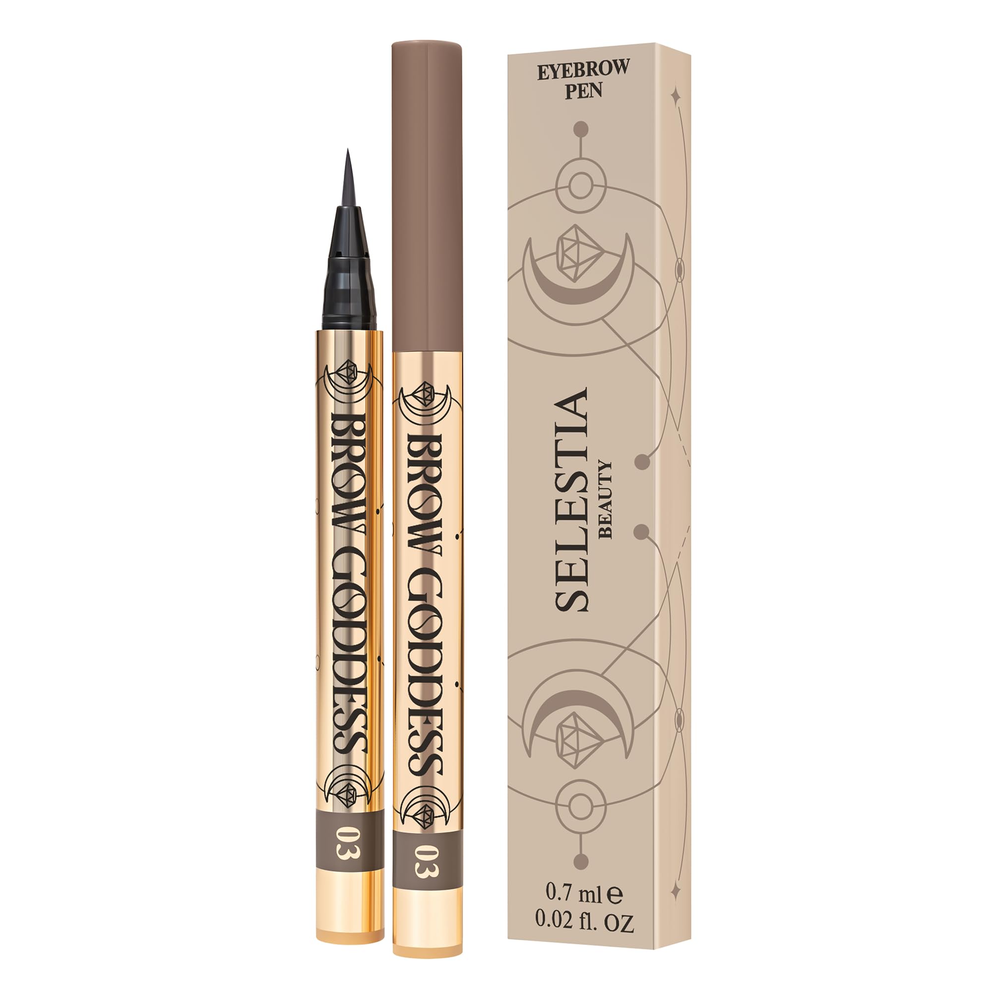Amazon.com : SELESTIA BEAUTY Eyebrow Pen Brow Goddess - High-Pigmented ...
