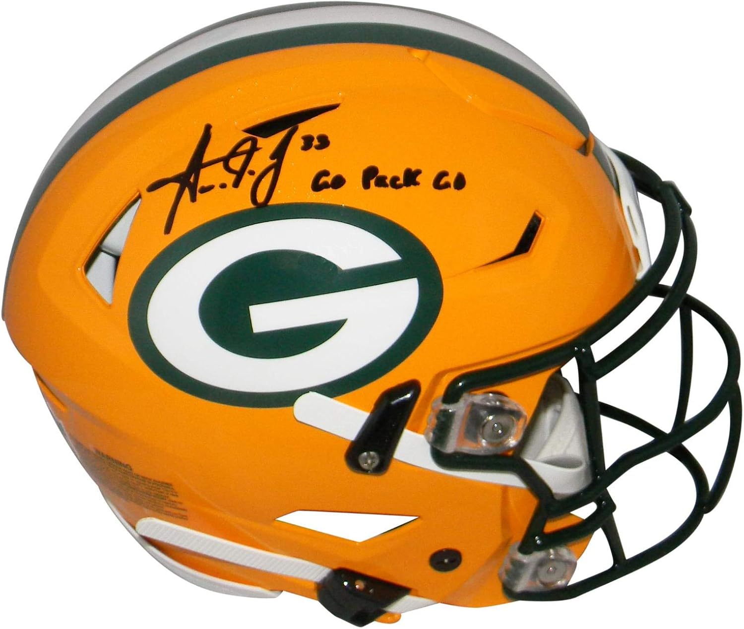 Amazon.com: Aaron Jones Signed Green Bay Packers Authentic Speedflex ...