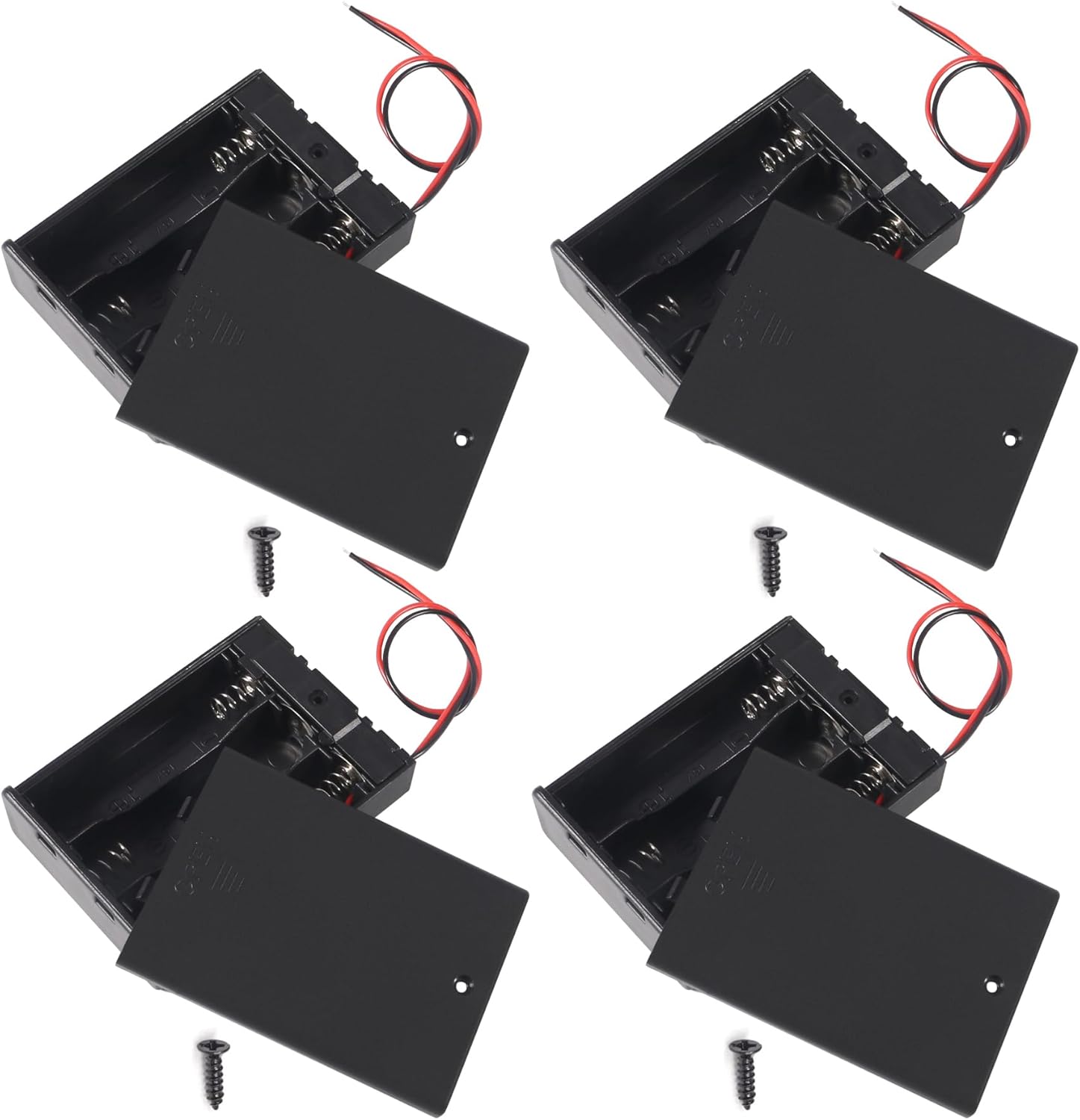 Amazon.com: 8PCS AA Battery Case Holder with Lead Wire Bundle Switch ...