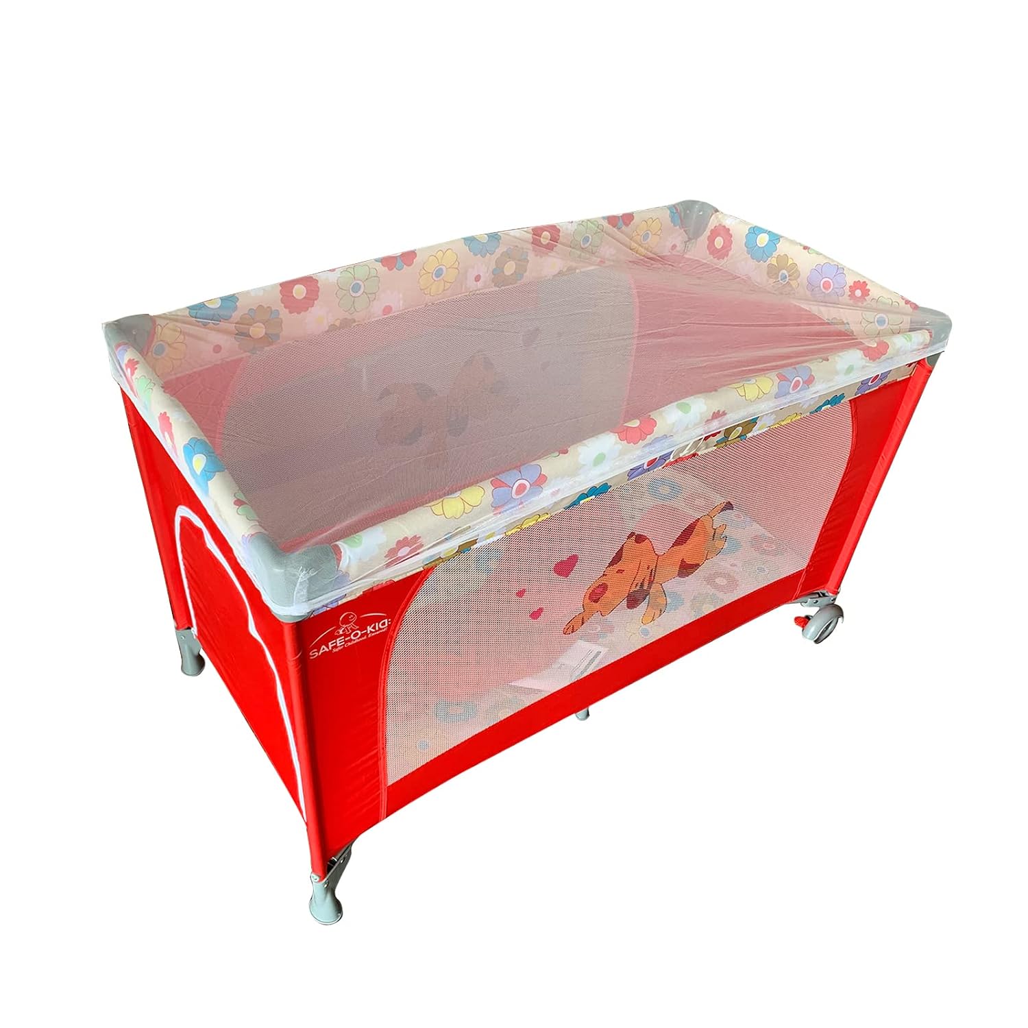 Buy SAFE-O-KID Baby Crib/Cot, 2 in 1 Convertible Bedside Cot, Baby ...