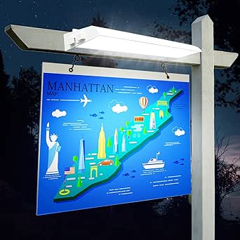Solar Sign Lights Outdoor, 232 led 5200 Lumen Solar Sign Light, 8000mAh ...