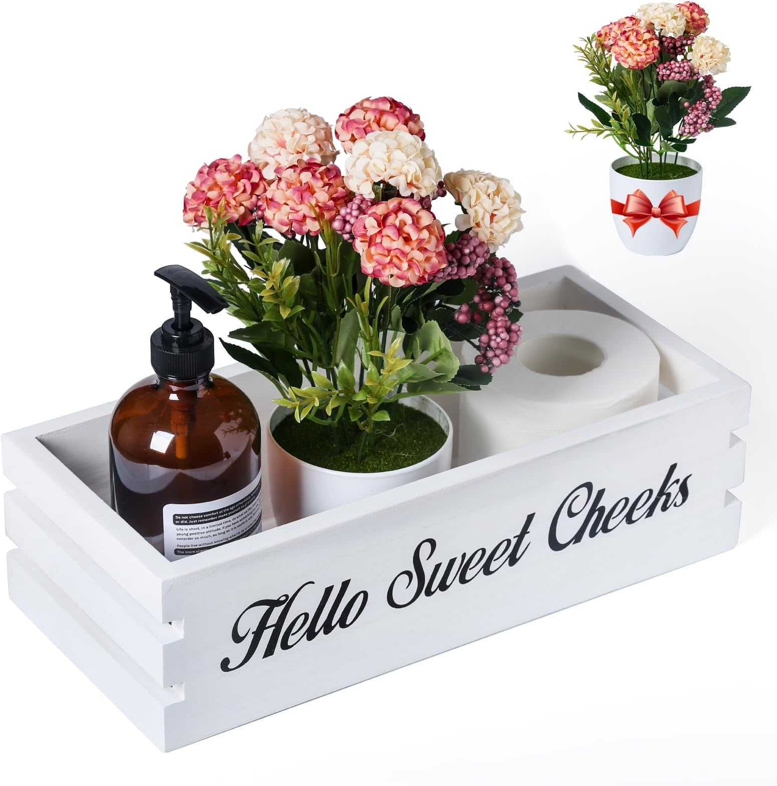 Amazon.com: Lineshading Bathroom Decor Box Toilet Tank Tray Paper ...