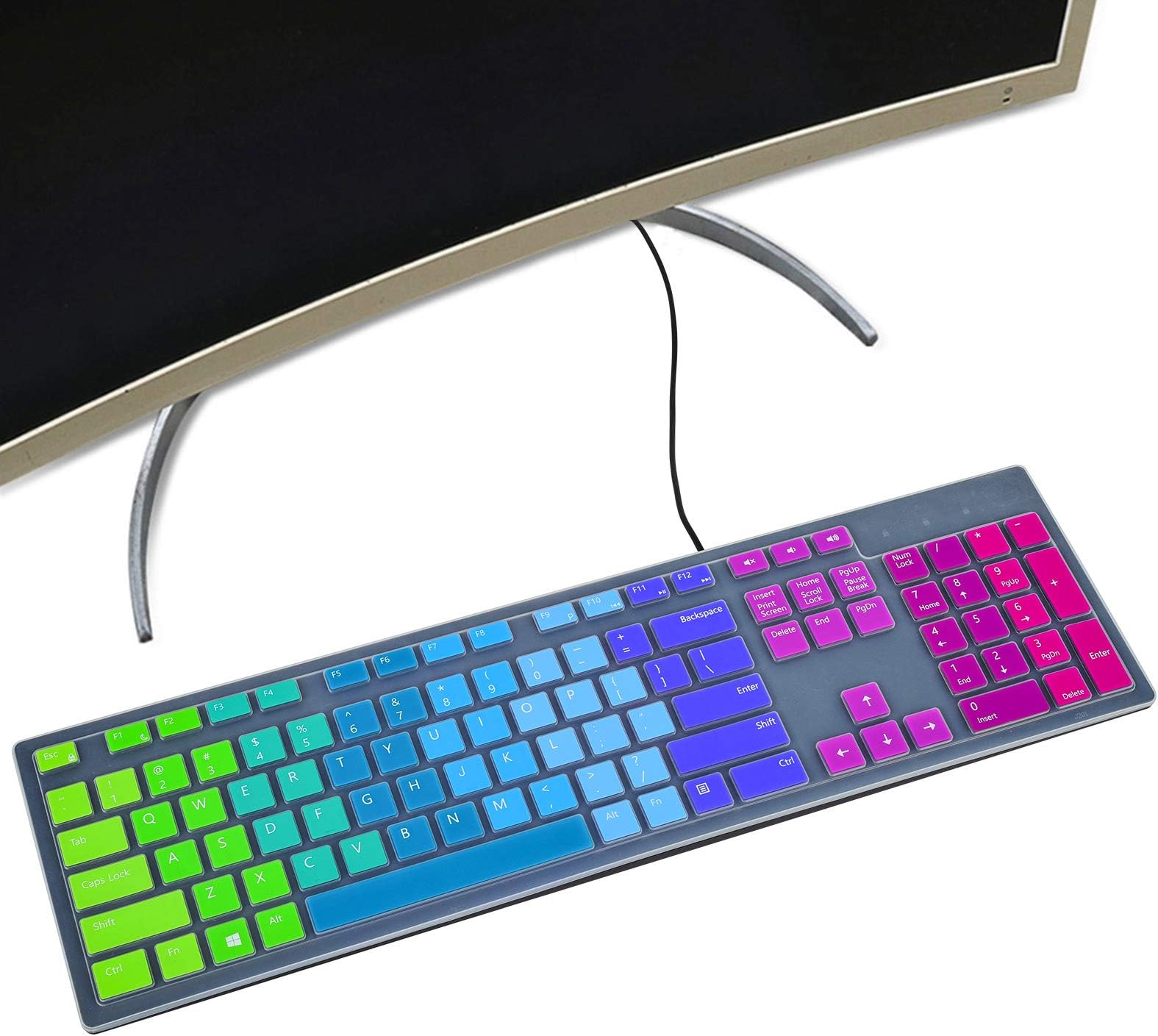 Amazon.com: Colorful Keyboard Cover for Dell KM636 KB216 KB216t KB216d ...