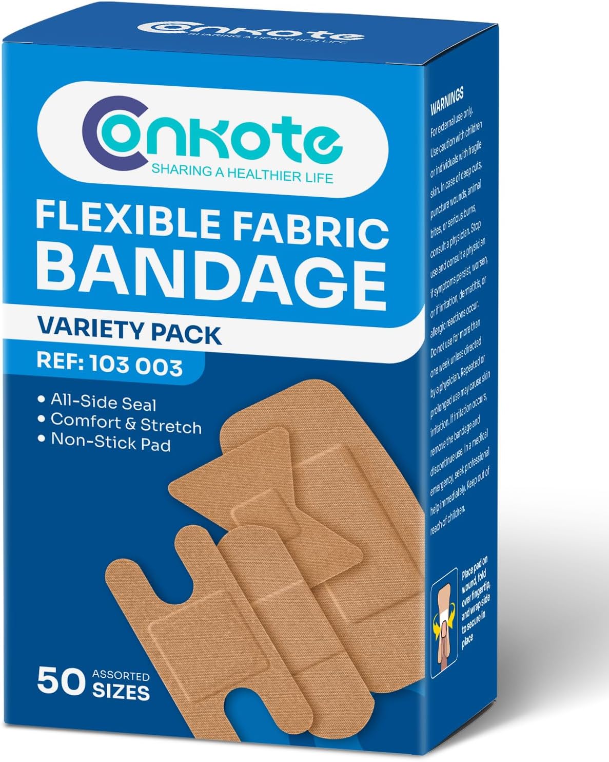 Amazon.com: Conkote High Elasticity Bandages - Assorted Sizes for ...
